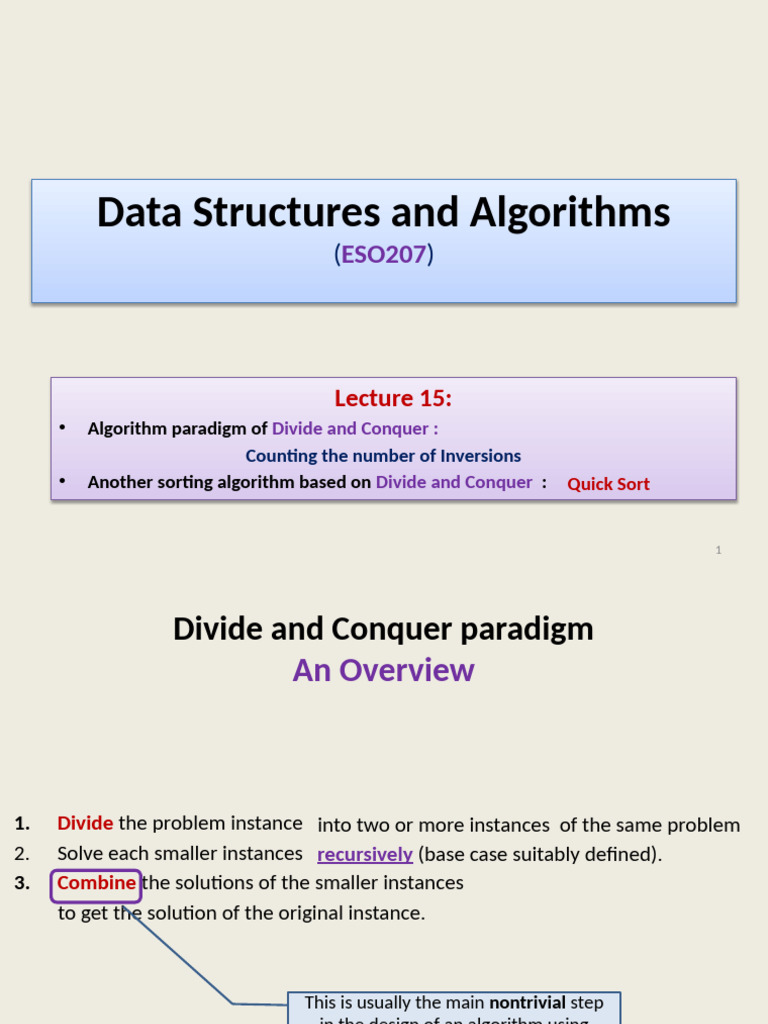 Lec15 Divide and Conquer II | PDF