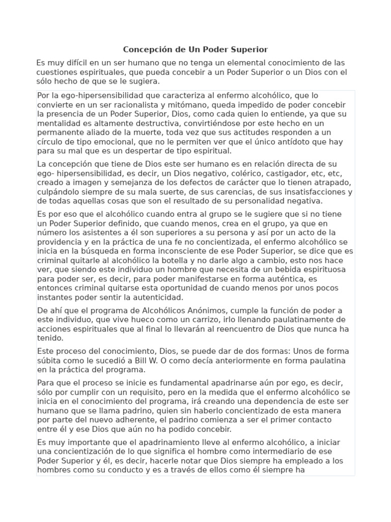 Concepción de Un Poder Superior | PDF