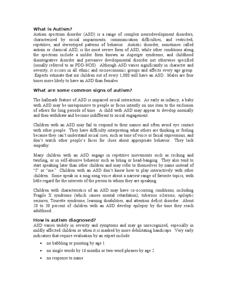 What Is Autism | PDF | Autism Spectrum | Autism