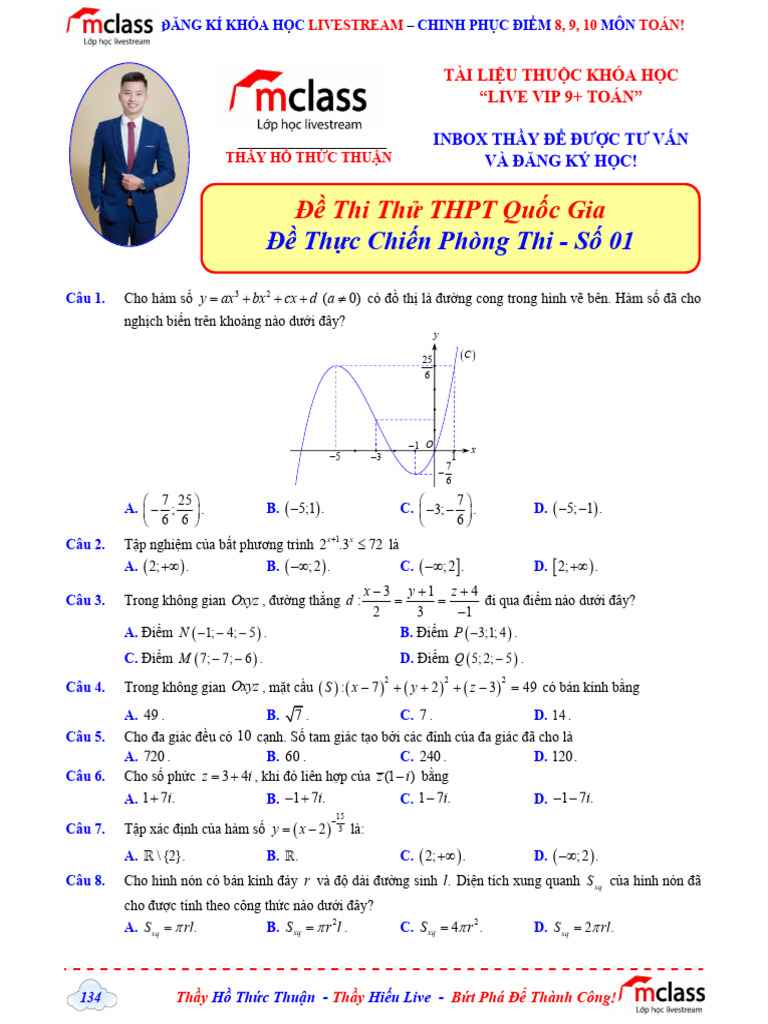 Đề Thực Chiến Phòng Thi Số 01 - Đề Thi | PDF
