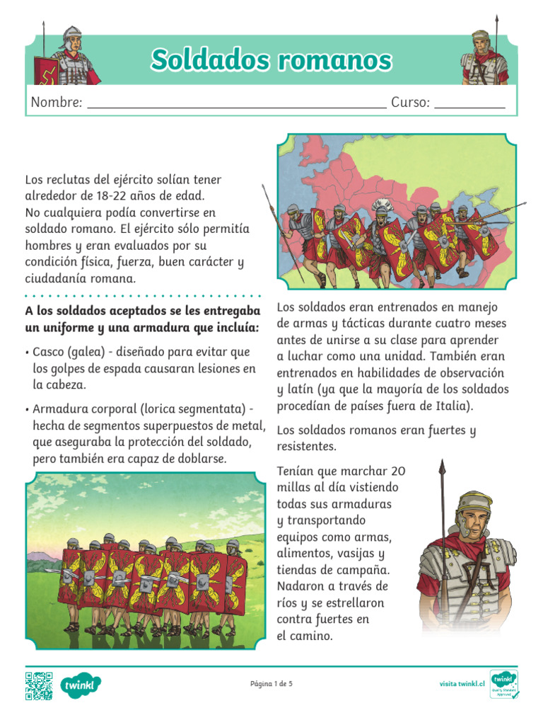 Guia de Trabajo Soldados Romanos | PDF