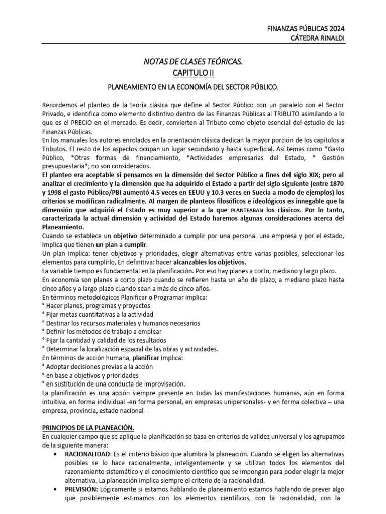 Notas de Clases. Capítulo 2. FP 2024. José María Rinaldi | PDF ...