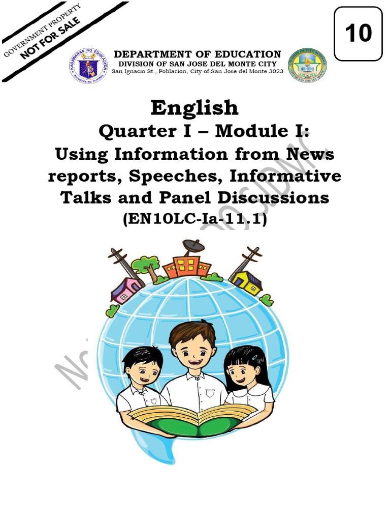 Eng10 q1 SLM Mod Using Information From News Reports Speeches ...