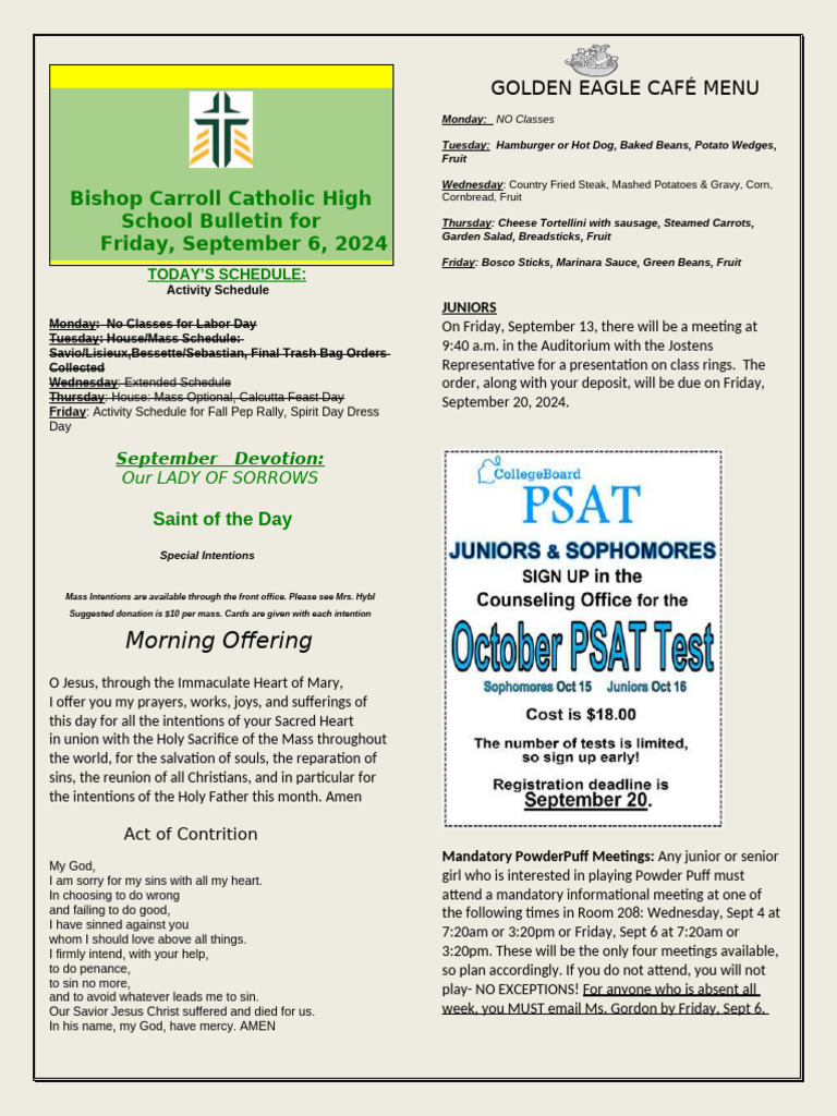 Daily Bulletin Friday September 62024 Forweb | PDF