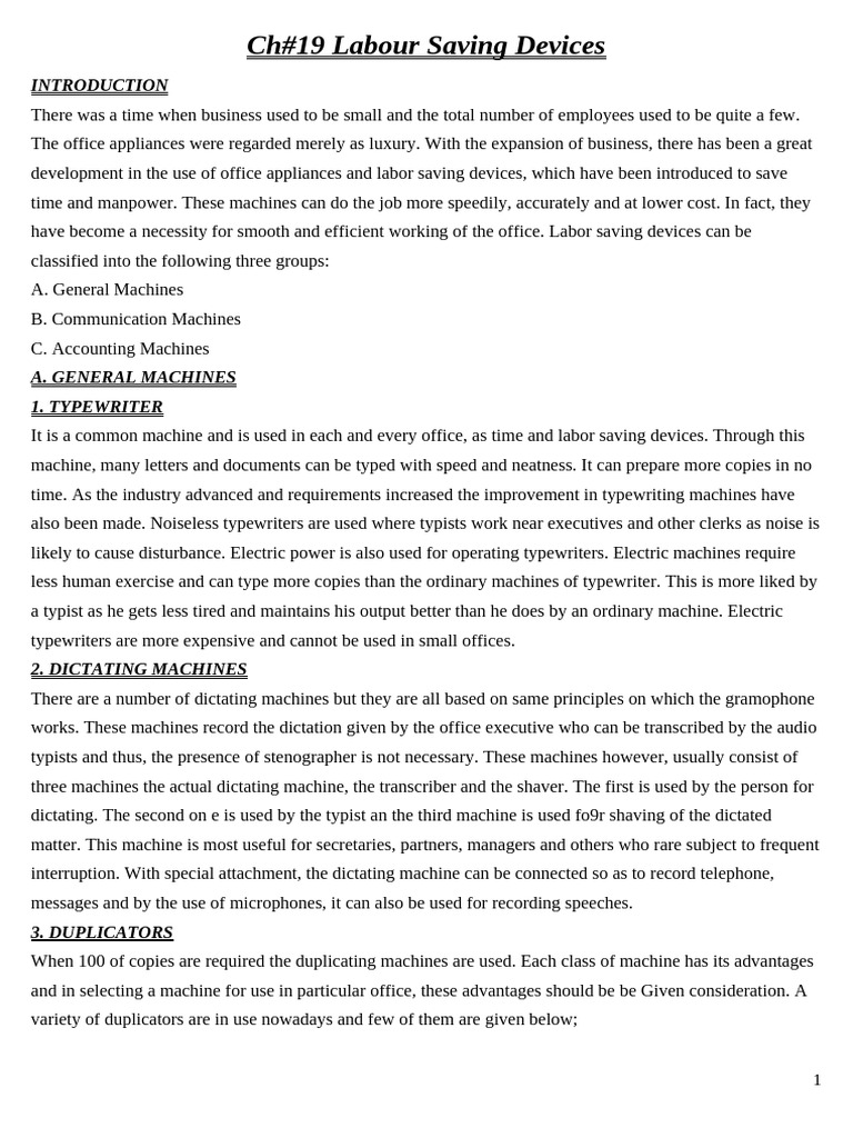 19-Labour Saving Devices | PDF