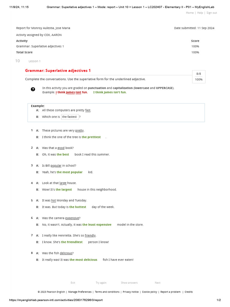 unit 10 lesson 2 | PDF