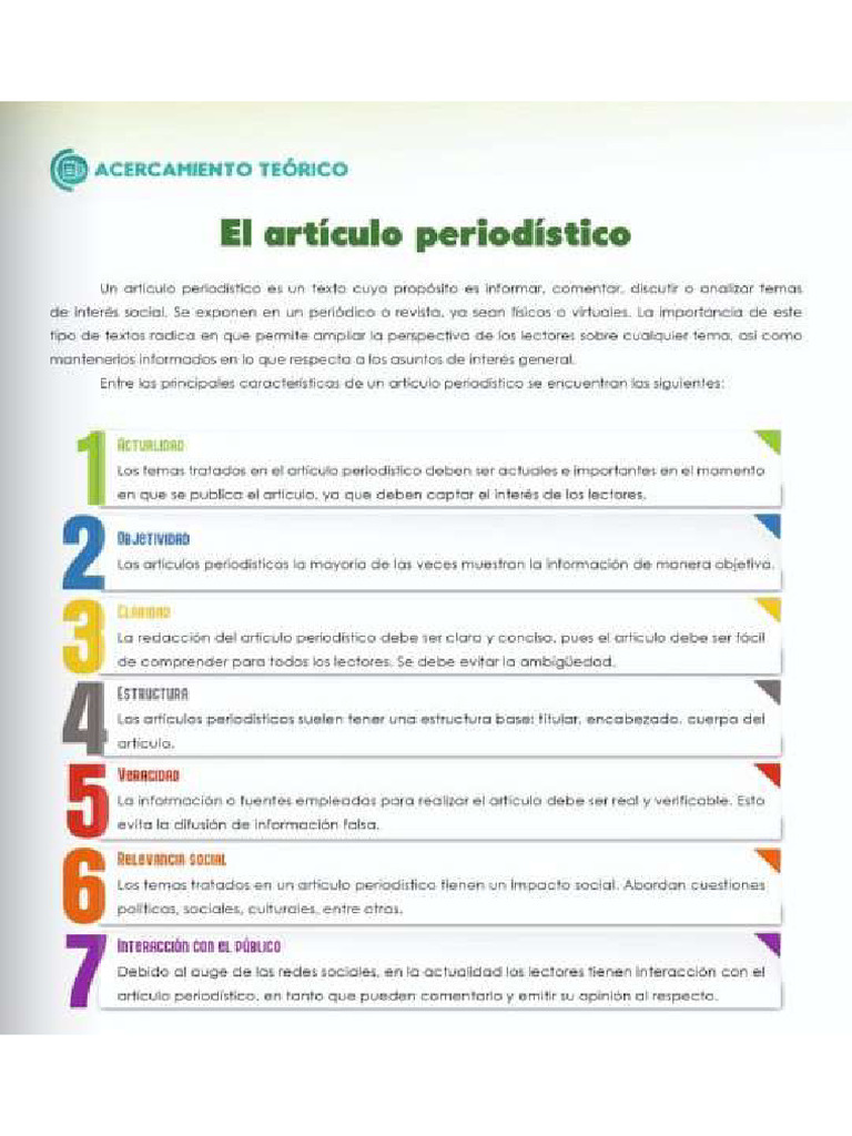 El Artículo Periodístico LSSF | PDF