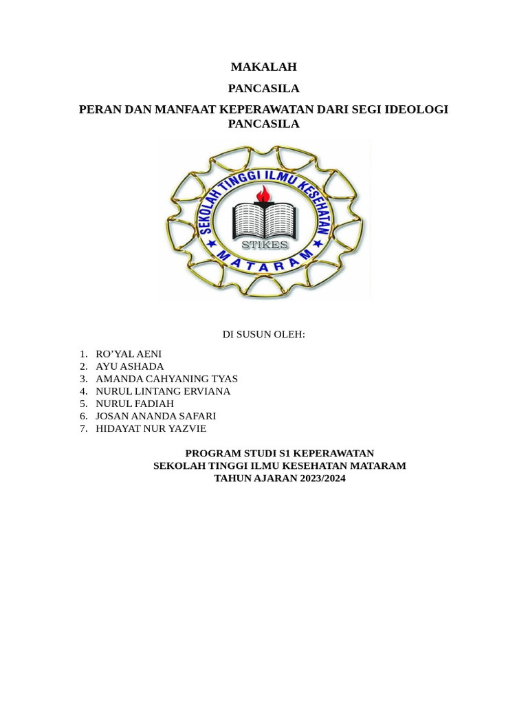 Makalah Pancasila KLP 1 | PDF
