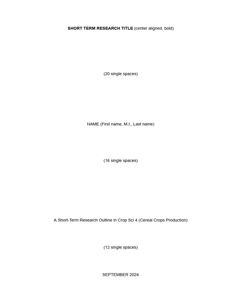 STR Outline Template | PDF