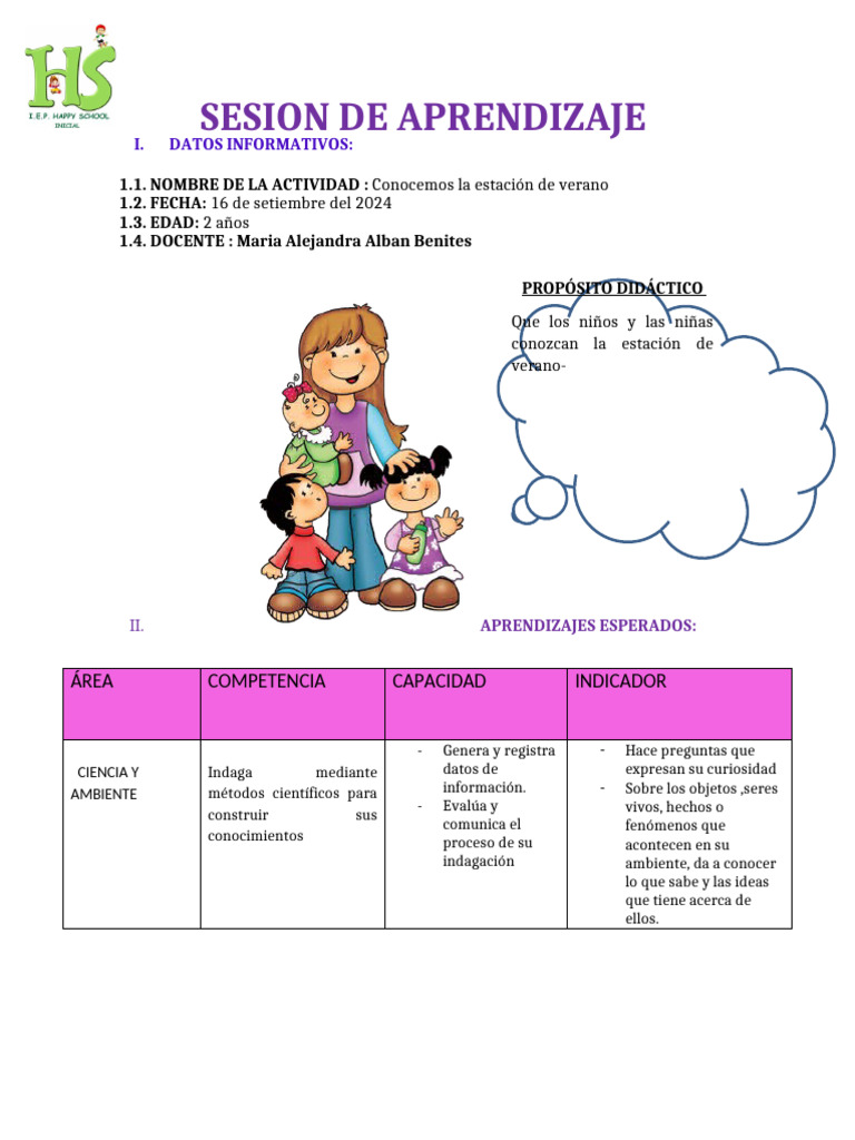Sesiones de Aprendizaje Semana 2 | PDF