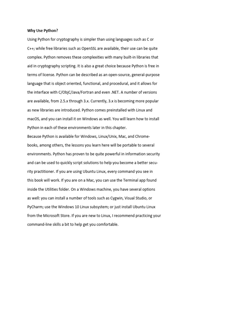 Why Use Python | PDF