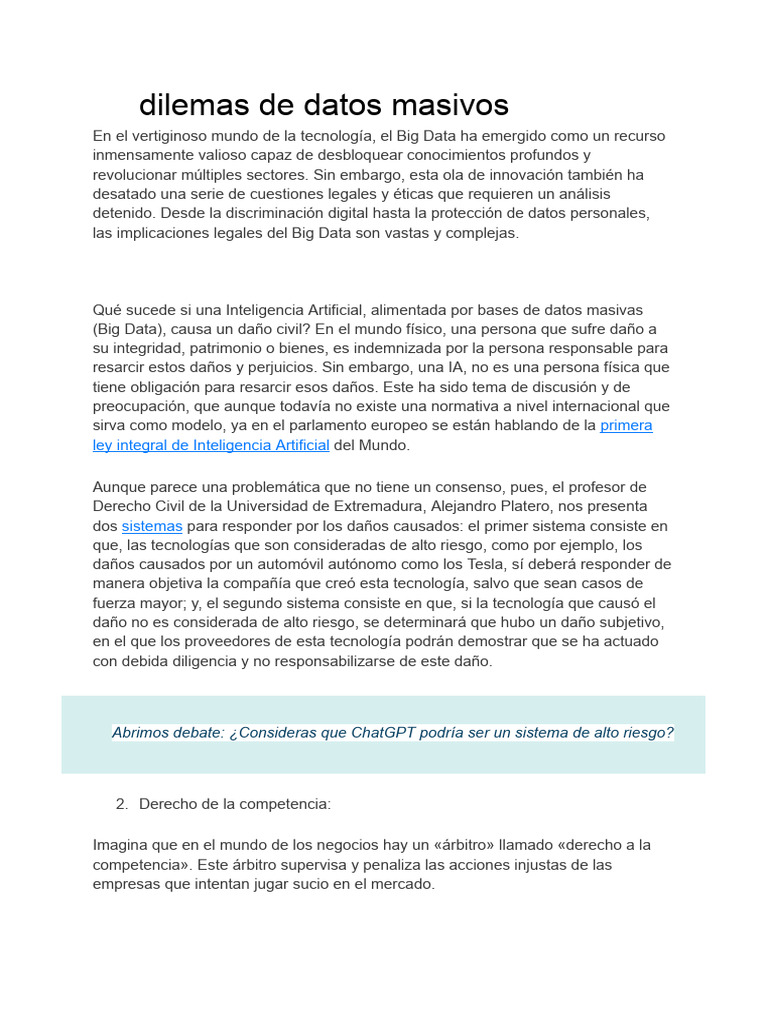 Dilemas de Datos Masivos | PDF