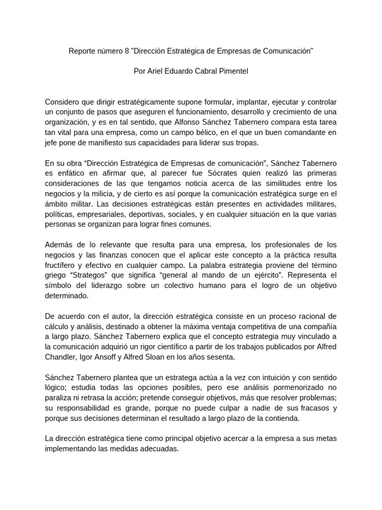 Ariel Cabral Reporte Número 8 | PDF
