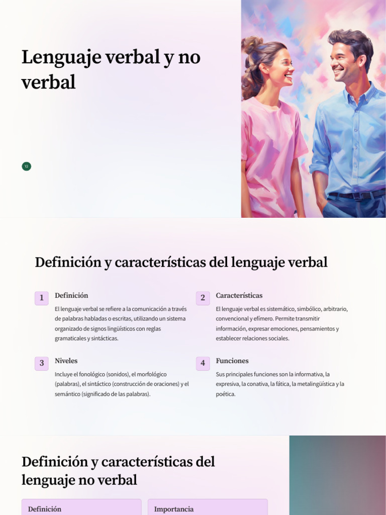 Lenguaje Verbal y No Verbal | PDF