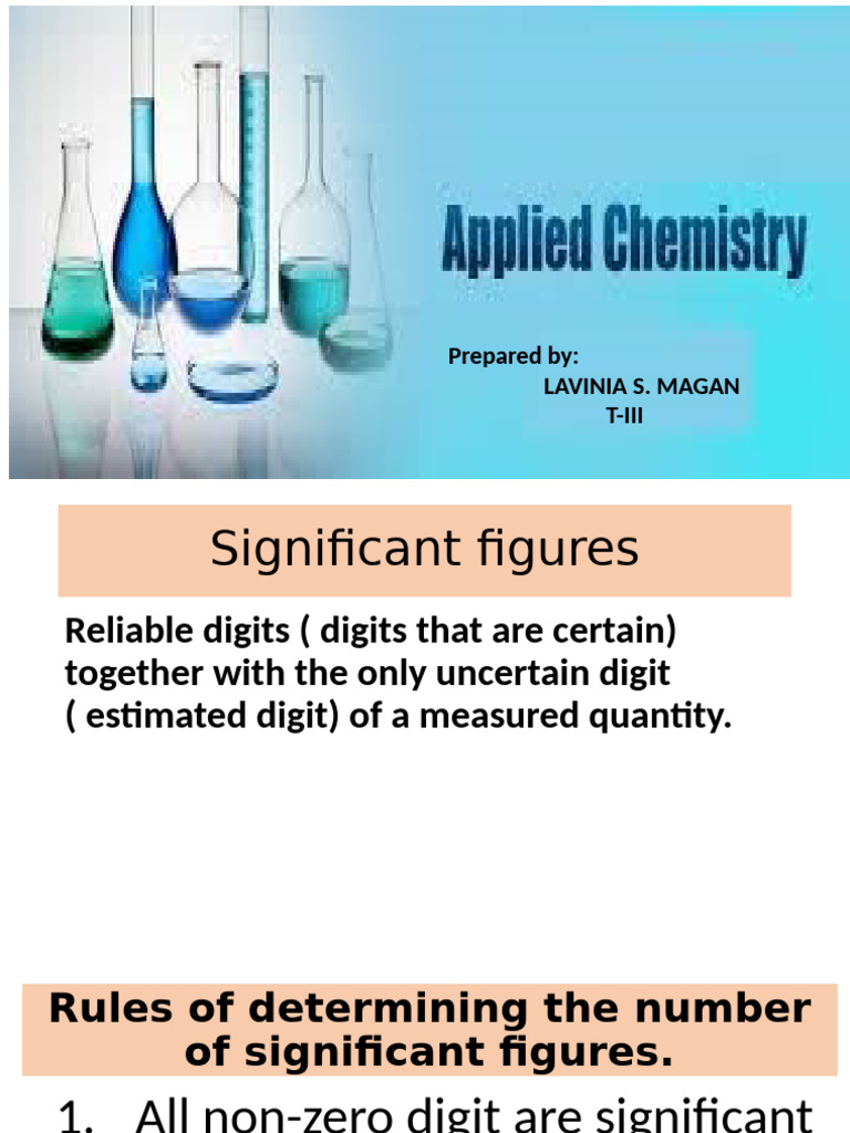 App Chem Significant Figures | PDF