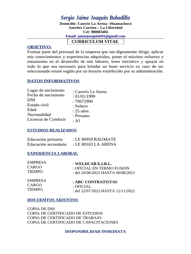 CV_JAIME JOAQUIN | PDF