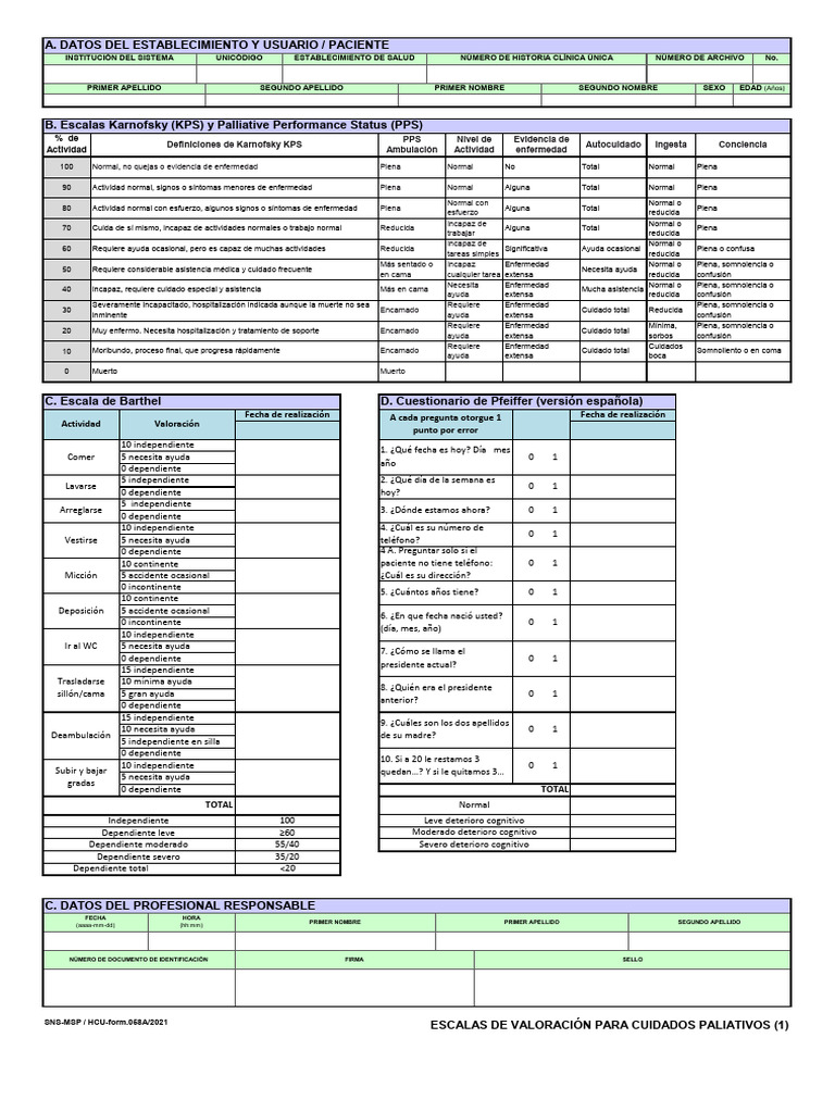 017a Escalas de Valoracion Cuidados Paliativos 2021 | PDF