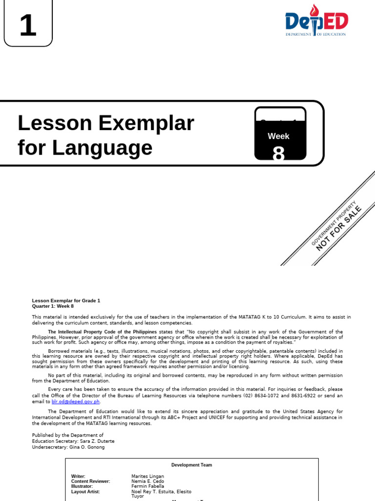 LE Language Q1 Week8 v.2 | PDF