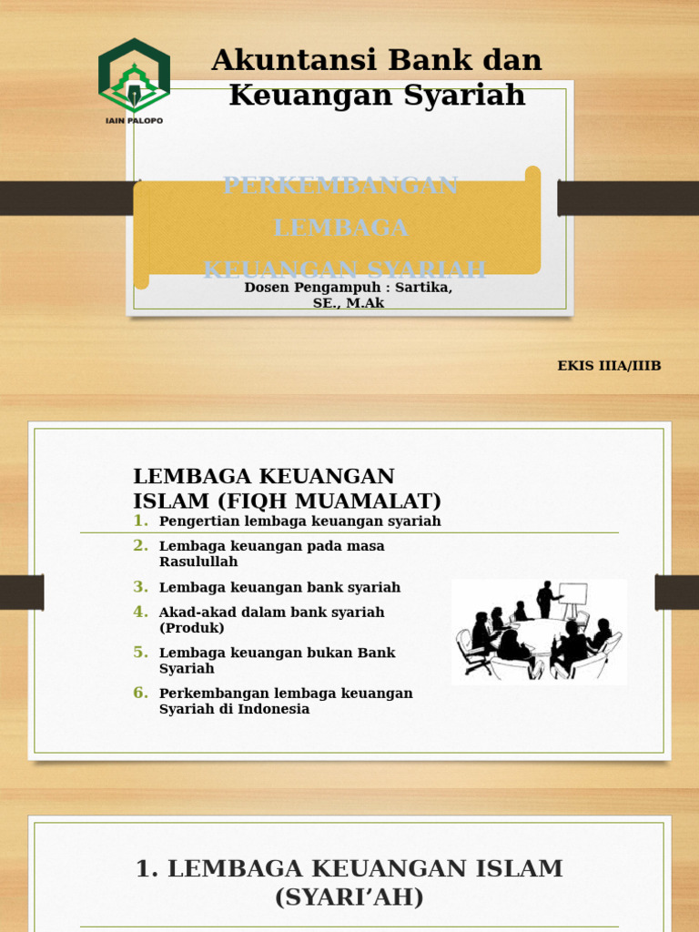 Chapter 02 Perkembangan Lembaga Keuangan Syariah (EKIS IIIA&B) | PDF