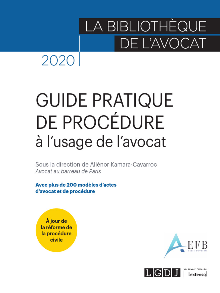 La Bibliothèque de L'Avocat: Guide Pratique de Procédure | PDF