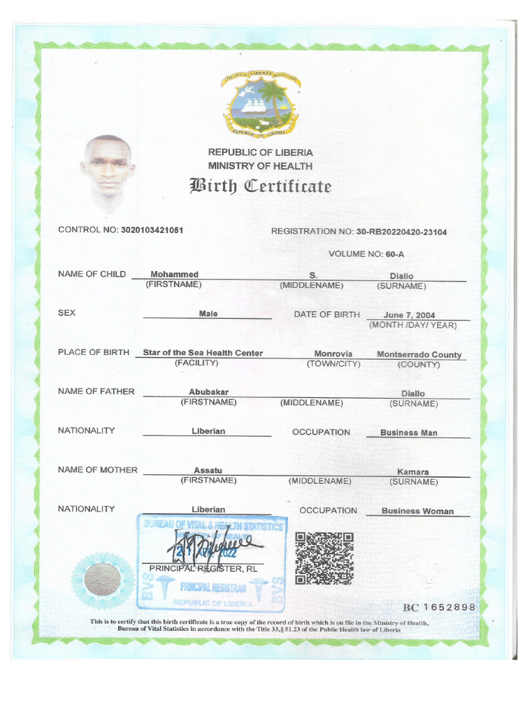 Birth Certificate | PDF