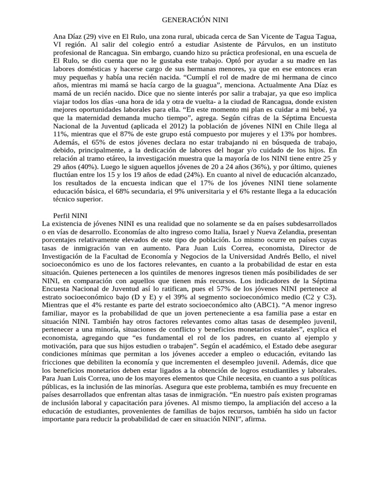 Generación Nini | PDF