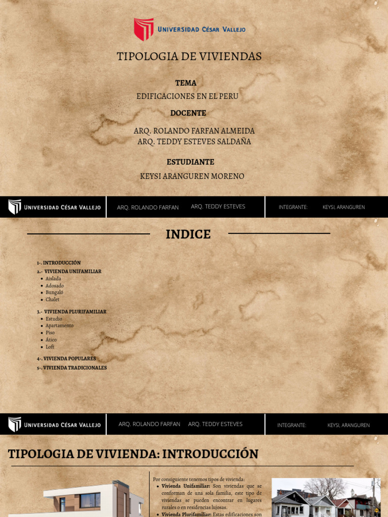 Tipologia de Vivienda | PDF | Techo