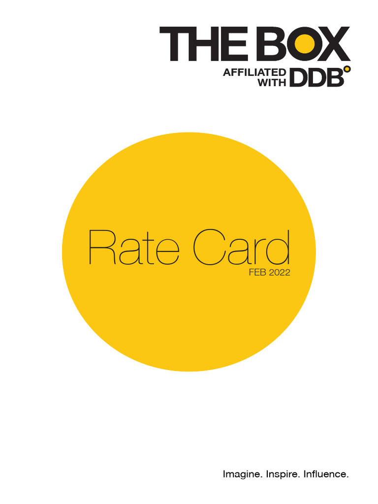 Advertising Agency - Rate Card | PDF | Brand | Art