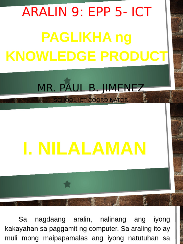 EPP 5-ICT & ENTREPRENEURSHIP - Paggawa NG Flyer o Brochure Na May ...