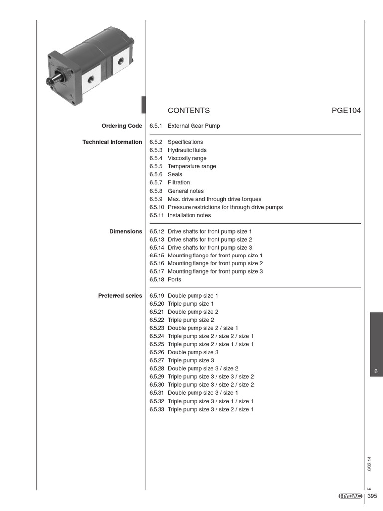 External Gear Pump Preferences For Open Loop Hydraulic Systems ...