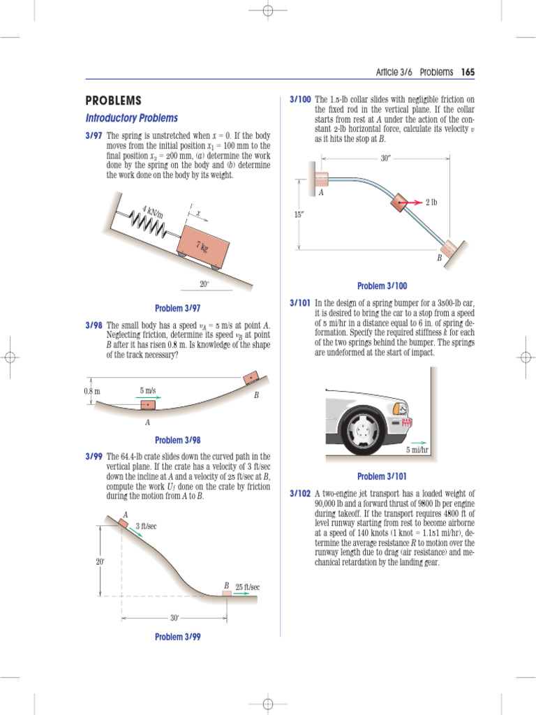 Work and Energy Practice Probs | PDF
