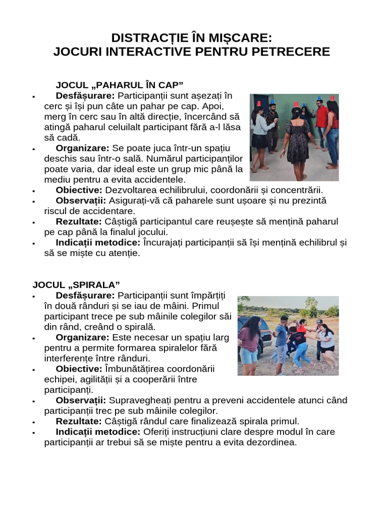 #. Jocuri Interactive Pentru Petrecere | PDF