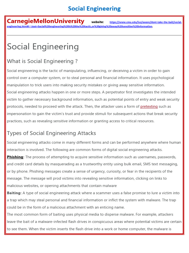 L09 - IS - Social Engineering | PDF | Phishing | Social Science