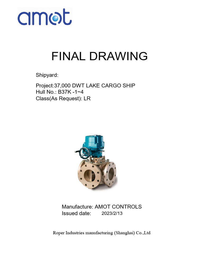M23 TEMPERATURE CONTROL VALVE FINAL DRAWING | PDF