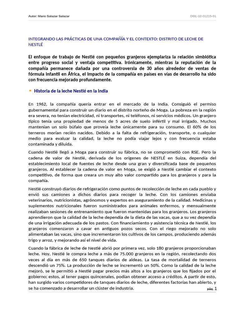CASO NESTLE | PDF