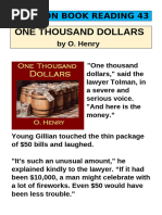 One Thousand Dollars | PDF | O. Henry