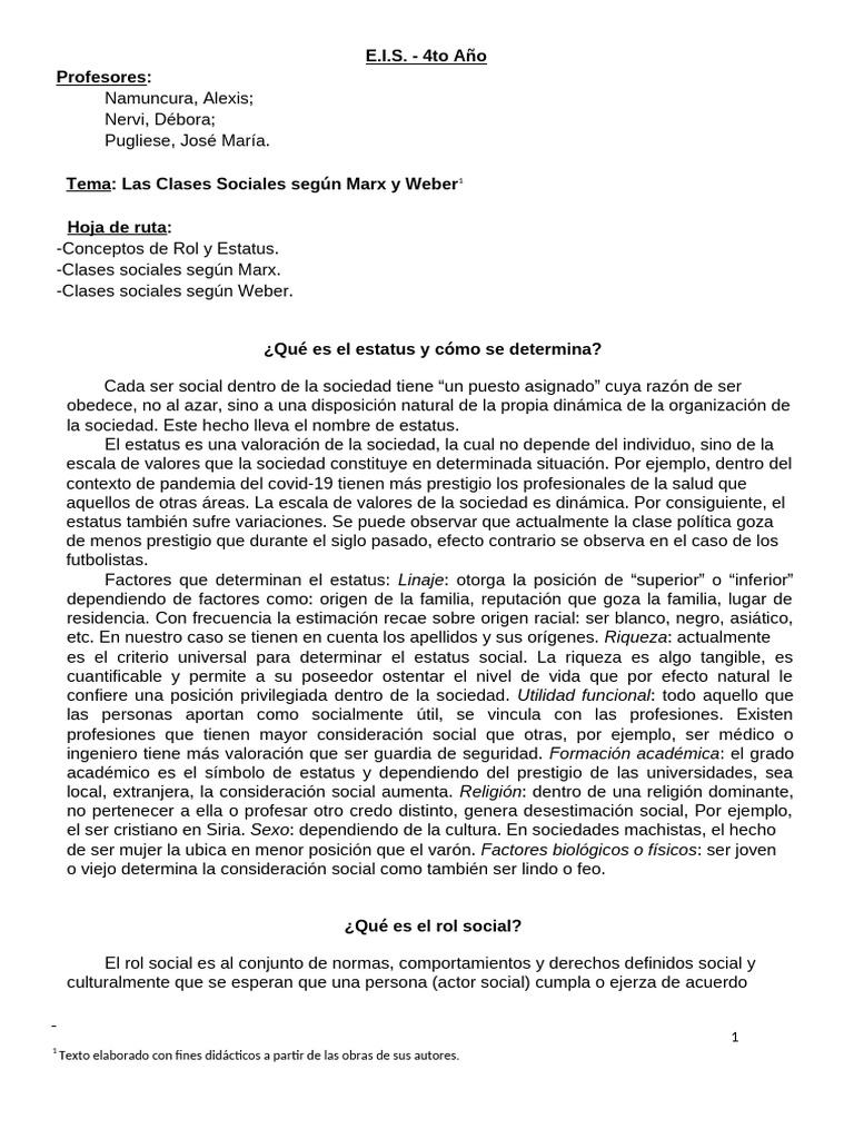 U2 Sobre El Concepto de Clases Sociales | PDF