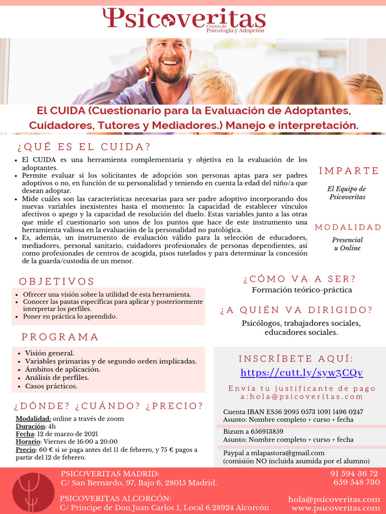 Curso 2 El CUIDA Cuestionario para La Evaluacion de Adoptantes ...