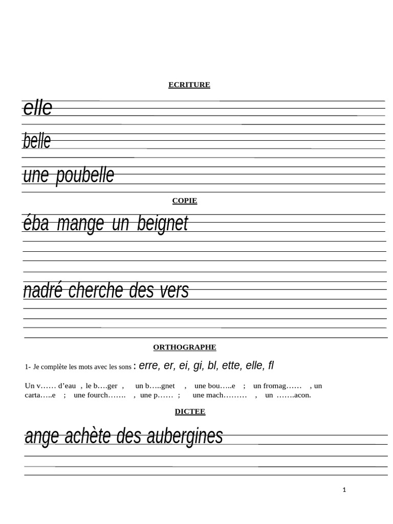 Sujet DU CONCOURS NIVEAU CP2 | PDF