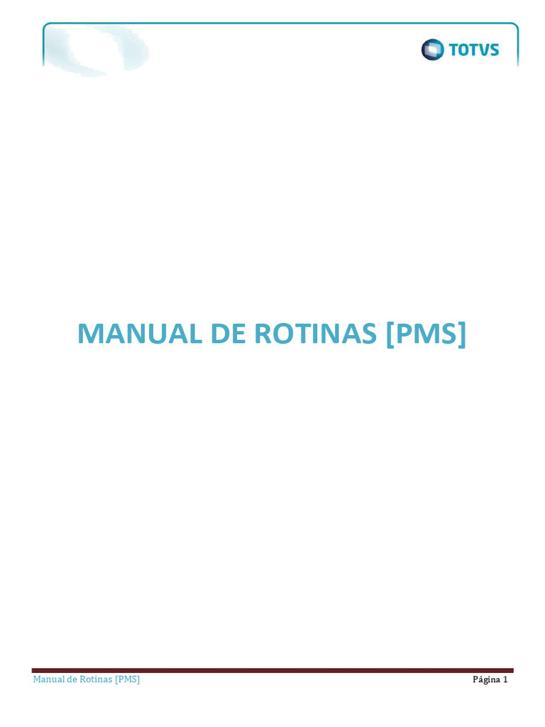 Manual de Rotinas PMS - 2024 | PDF