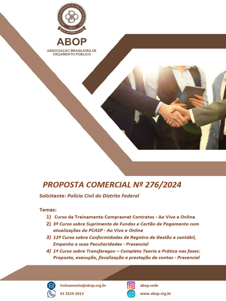 Proposta #276 - Varios Cursos - PCDF | PDF | Brasil