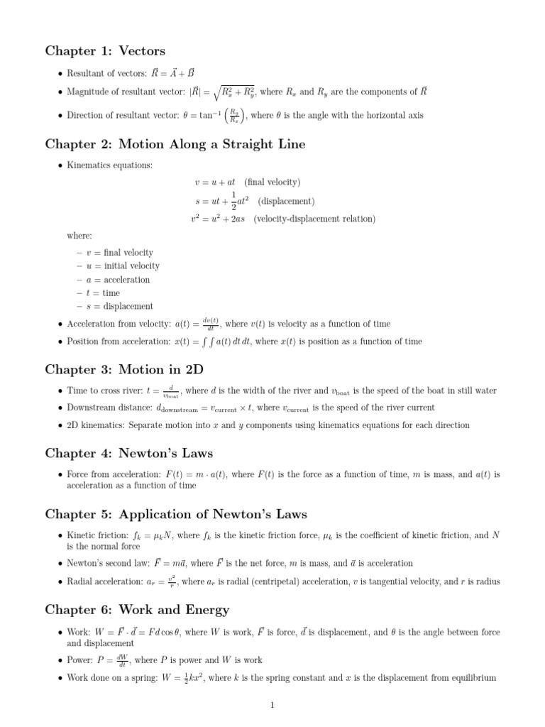Physics Notes 2 0 | PDF