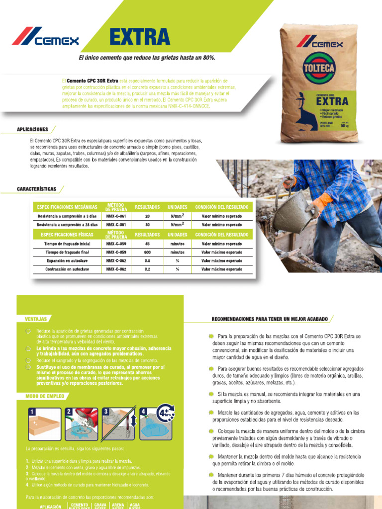 Ficha Tecnica Cemento | PDF