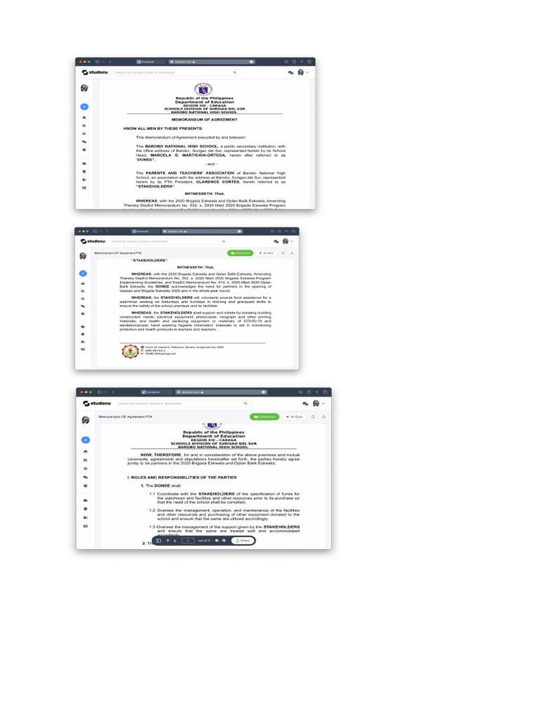 MOA SCHOOL PTA SAMPLE | PDF