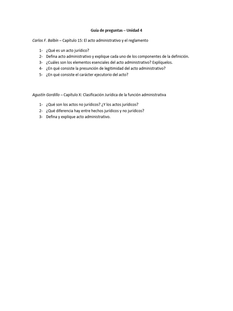 Guía de Lectura Unidad 4 | PDF