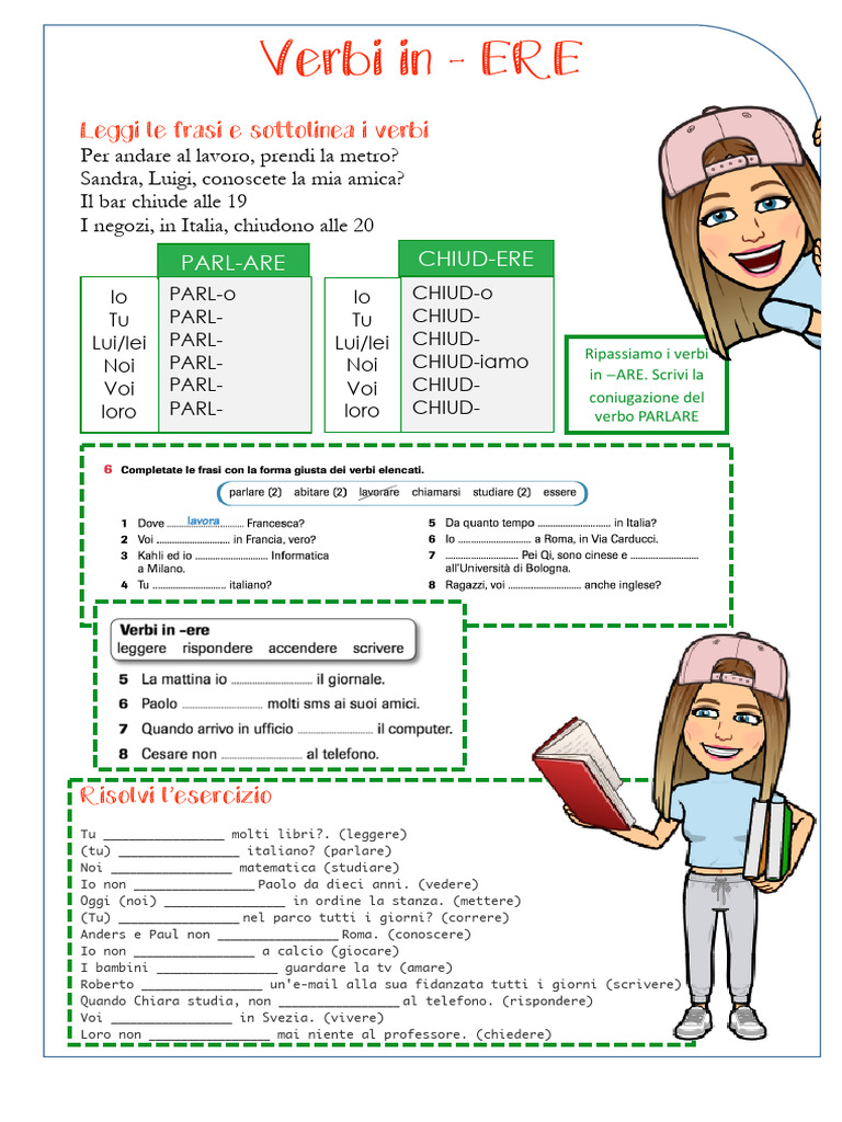 Verbi in - ERE | PDF