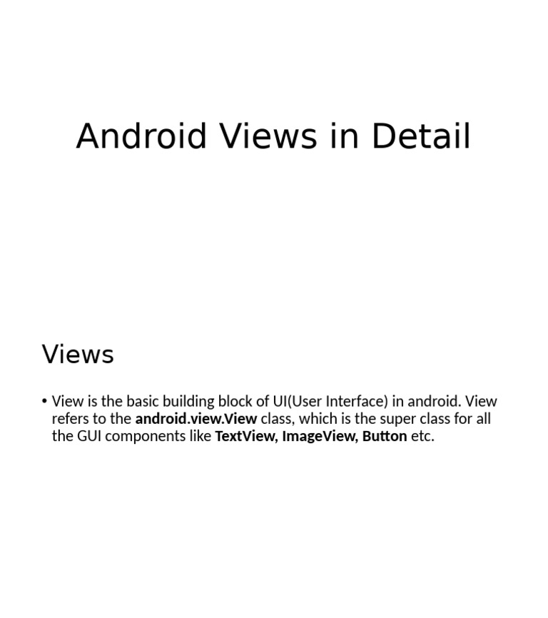 Android Views in Detail | PDF Android Views in Detail | PDF