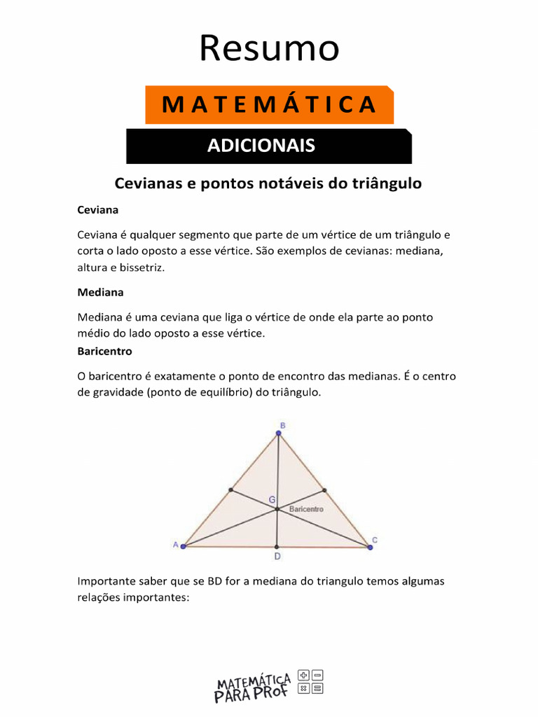 09 - Cevianas do Triângulo | PDF
