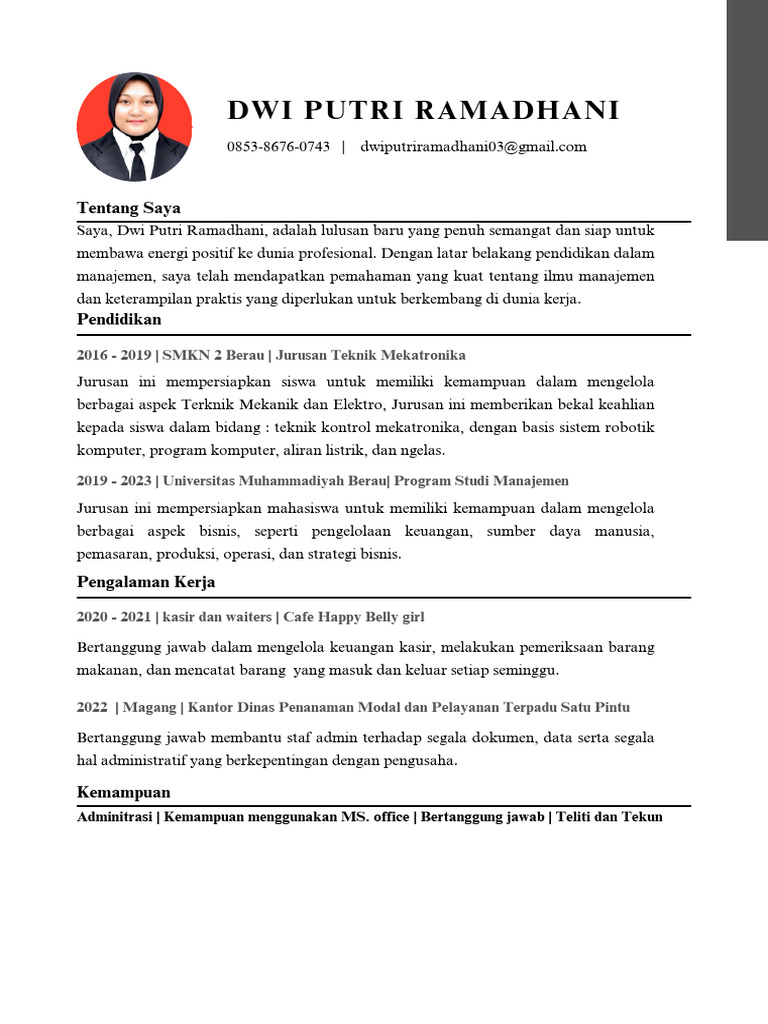 Cv. Dwi Putri Ramadhani | PDF