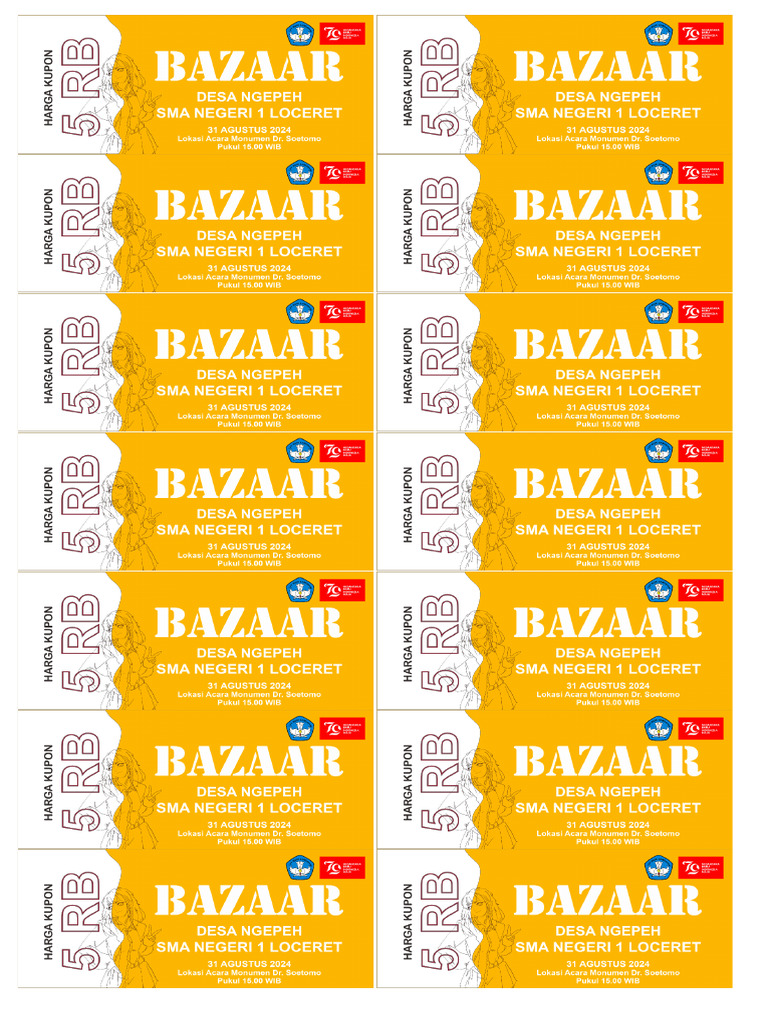 Kupon Bazar Ngepeh | PDF